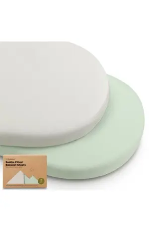 KEABABIES 2-pack Soothe Fitted Bassinet Sheets Sage