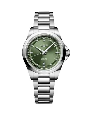 LONGINES Conquest 30mm Watch - Green/silver
