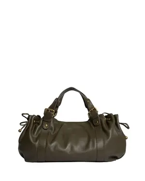 Gerard Darel 24h Leather Handbag - Khaki