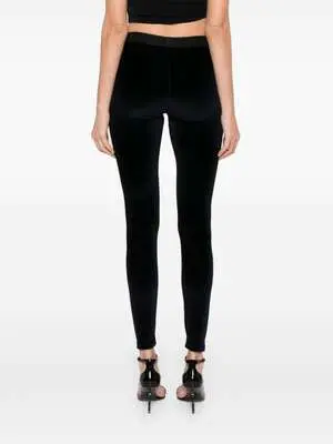 TOM FORD Velvet Logo-detail Leggings - Blue