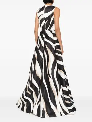 Elie Saab Zebra-print Gown