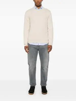 Brunello Cucinelli Logo-embroidered Jeans - Grey