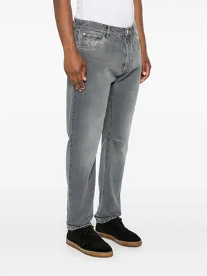 Brunello Cucinelli Logo-embroidered Jeans - Grey