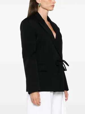 Valentino Garavani Bow-embellished Double-breasted Blazer