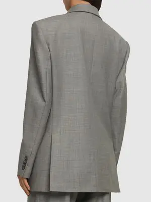 Magda Butrym Stretch Wool Single Breasted Blazer