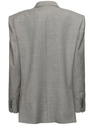 Magda Butrym Stretch Wool Single Breasted Blazer