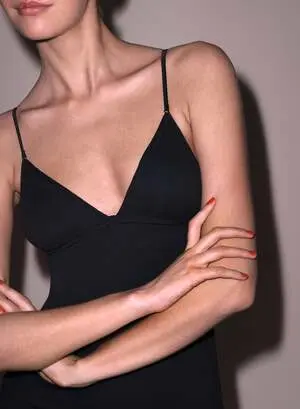 FLEUR DU MAL Le Stretch Micro Triangle Slip - Black
