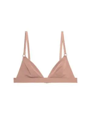 Fleur Du Mal Le Stretch Micro Triangle Bra - Tan