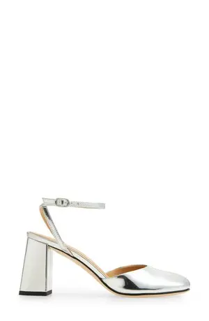 Dear Frances Harlow Ankle Strap Pump In Silver - 40% Off