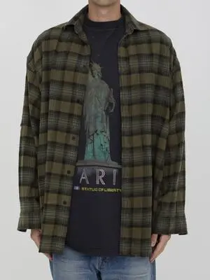 Balenciaga Layered Paris Liberty Shirt - Green