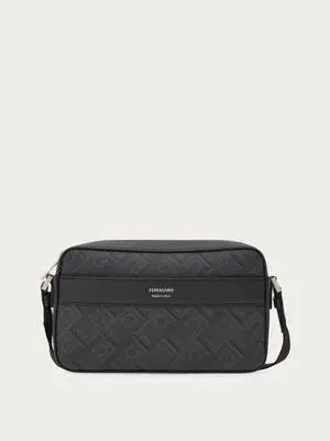 FERRAGAMO Monogram Crossbody Bag - Black
