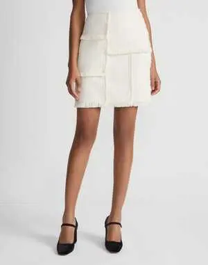 Lafayette 148 New York Bouclã© Tweed Patchwork Mini Skirt