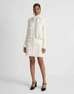 Lafayette 148 New York Bouclã© Tweed Patchwork Mini Skirt