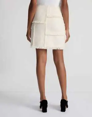 Lafayette 148 New York Bouclã© Tweed Patchwork Mini Skirt