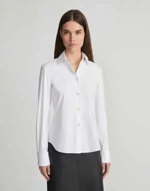 Lafayette 148 New York Stretch Cotton Slim Shirt