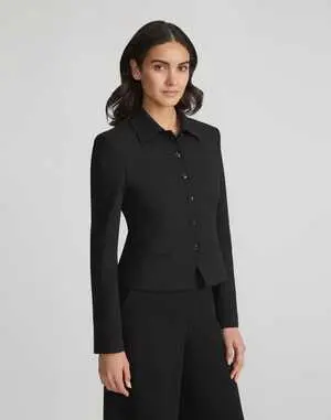 Lafayette 148 New York Double Face Cropped Jacket