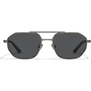 Quay En Route 57mm Aviator Sunglasses - Gunmetal/smoke