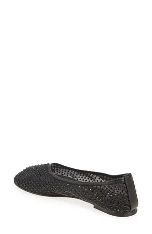 Dear Frances Ball Crystal Embellished Mesh Flat