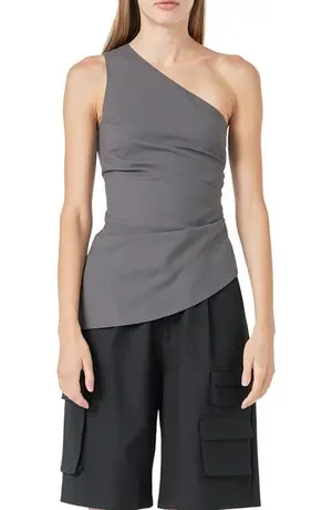 Grey Lab Asymmetrical Tops