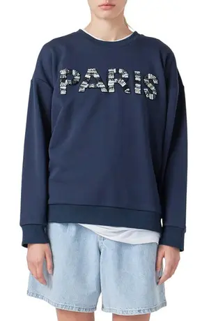GREY LAB Paris Sequin Sweatshirt