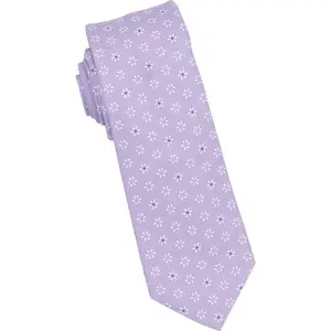 BROOKLYN BRIGADE Geo Floral Cotton Neck Tie - Lilac