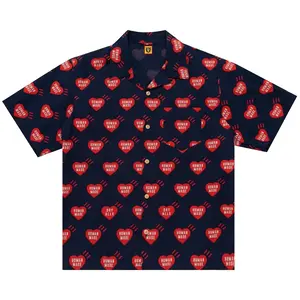 HUMAN MADE Heart Aloha Shirt 'navy - Blue