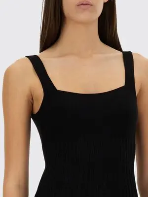 Staud Ribbed Knit Midi Dress