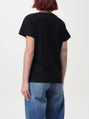Pinko Embellished V-neck T-shirt - Black