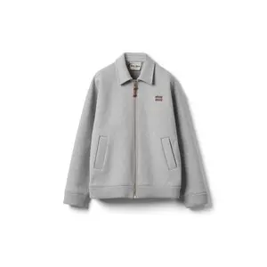 Miu Miu Jersey Blouson Jacket - Grey
