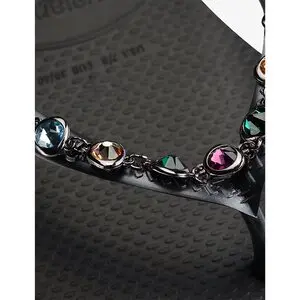 Havaianas Square Luxury Crystal-embellished Rubber Flip-flops