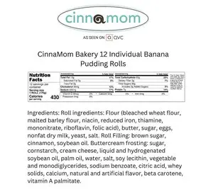 CINNAMOM BAKERY Individual Banana Pudding Rolls