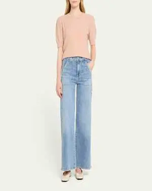 FRAME Modern Pocket Wide Leg Jeans