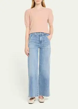 FRAME Modern Pocket Wide Leg Jeans