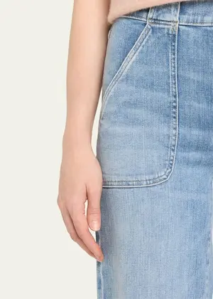 FRAME Modern Pocket Wide Leg Jeans