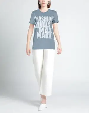 Max Mara Printed Cotton T-shirt - Blue