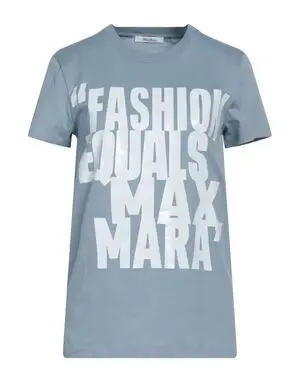 Max Mara Printed Cotton T-shirt - Blue