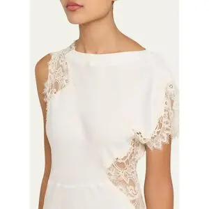 A.L.C. Alessia Satin And Lace Maxi Dress