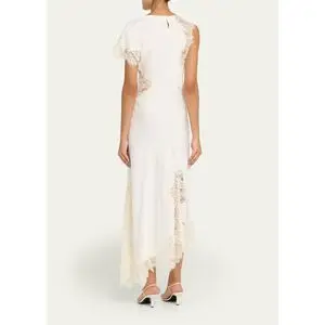 A.L.C. Alessia Satin And Lace Maxi Dress