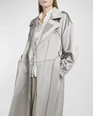 Giorgio Armani Shiny Belted Trench Coat
