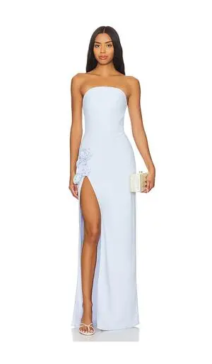 Strapless Maxi Gowns with Slit