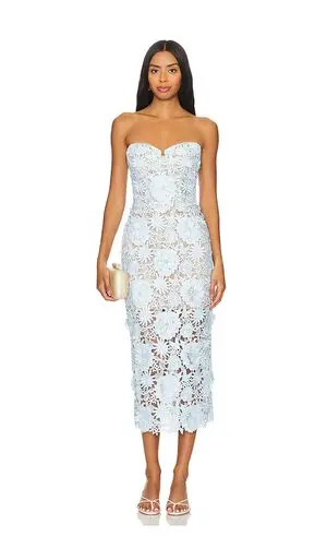 BRONX BANCO Jasmine Midi Dress - Powder Blue