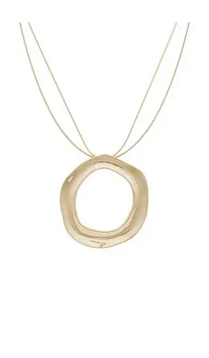 Ettika Open Circle Statement Necklace - Gold