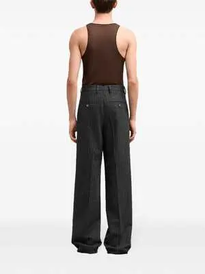 Ami Pinstriped Wide-leg Trousers