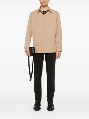 Zegna Logo-patch Trousers - Brown