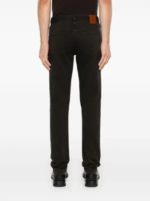 Zegna Logo-patch Trousers - Brown