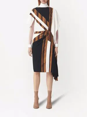 Burberry Flag-print Silk Dress