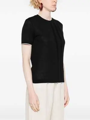Jacquemus Le T-shirt Tricot Knitted Top - Black