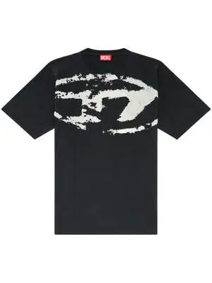 DIESEL® T-boxt-n14 Flocked-logo T-shirt - Black