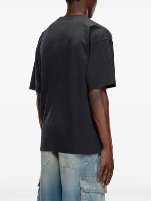 DIESEL® T-boxt-n14 Flocked-logo T-shirt - Black
