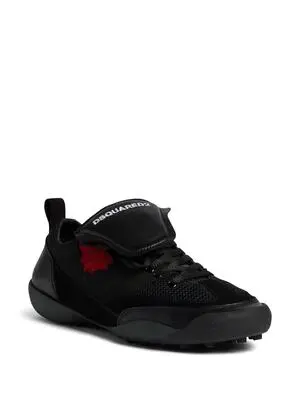 Dsquared2 Maple-leaf Leather Sneakers - Black